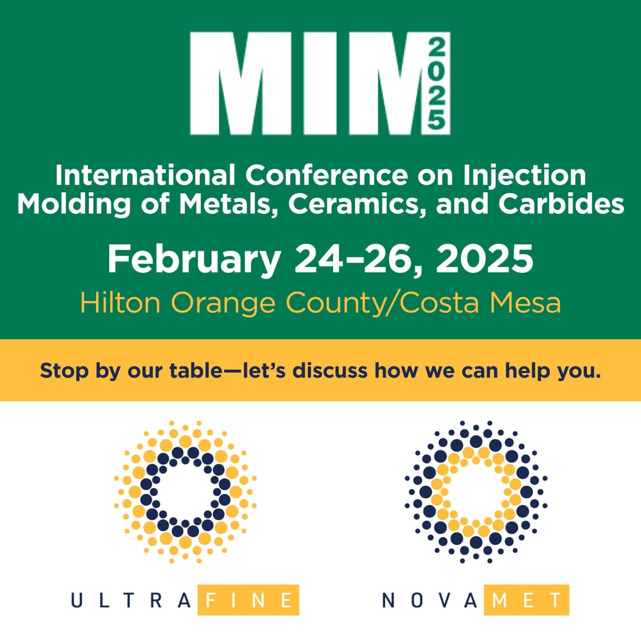 MIM 2025 - International Conference on Injection Molding of Metals ...
